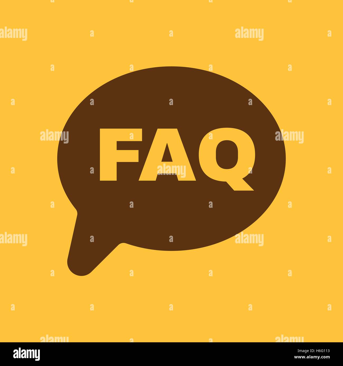 The faq speech bubble icon. Help symbol. Flat Vector illustration Stock ...