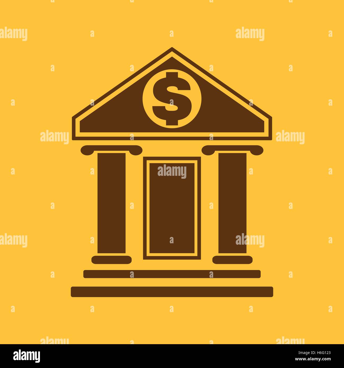The bank icon. Banking and finance symbol. Flat Vector illustration ...