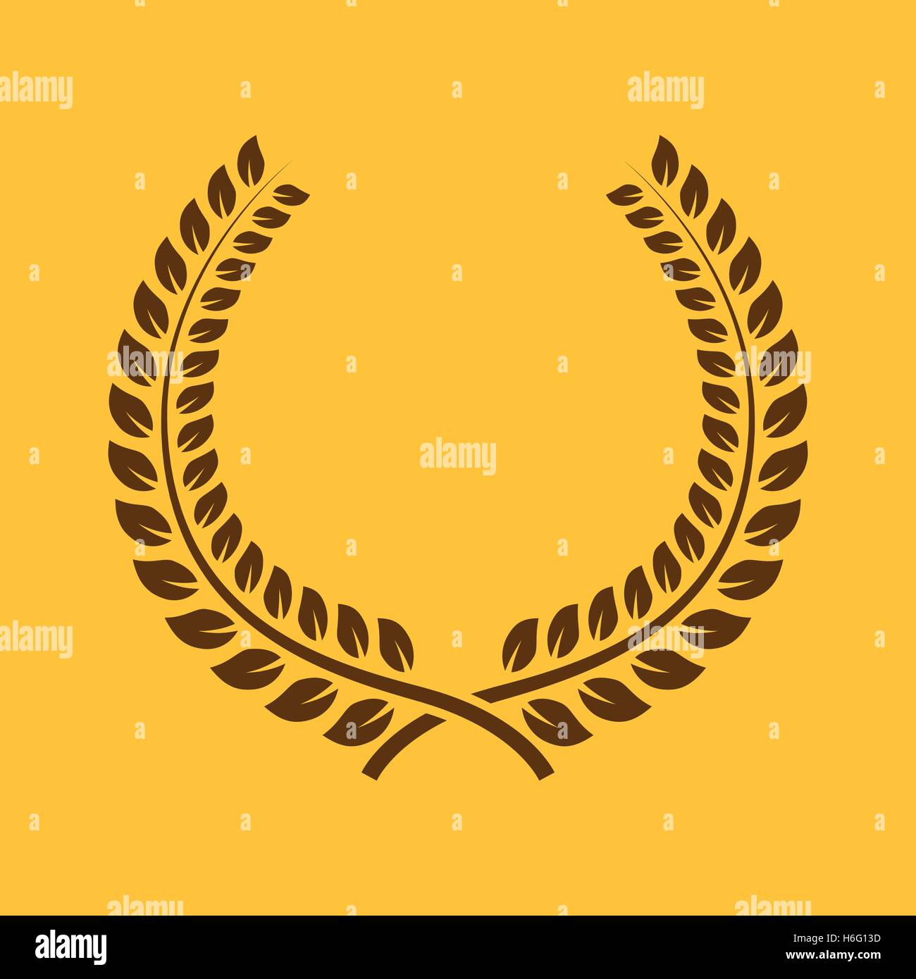 The laurel wreath icon. Prize and reward, honors symbol. Flat Vector ...