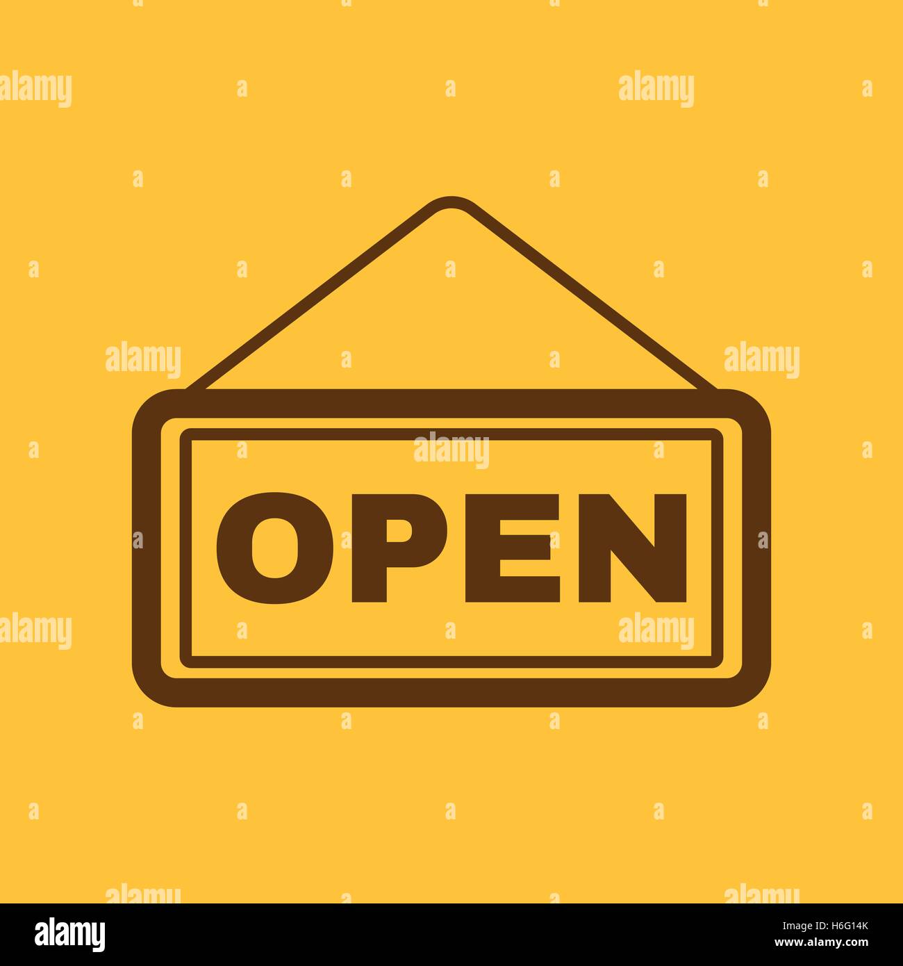 The open sign icon. Input and entrance symbol. Flat Vector illustration ...