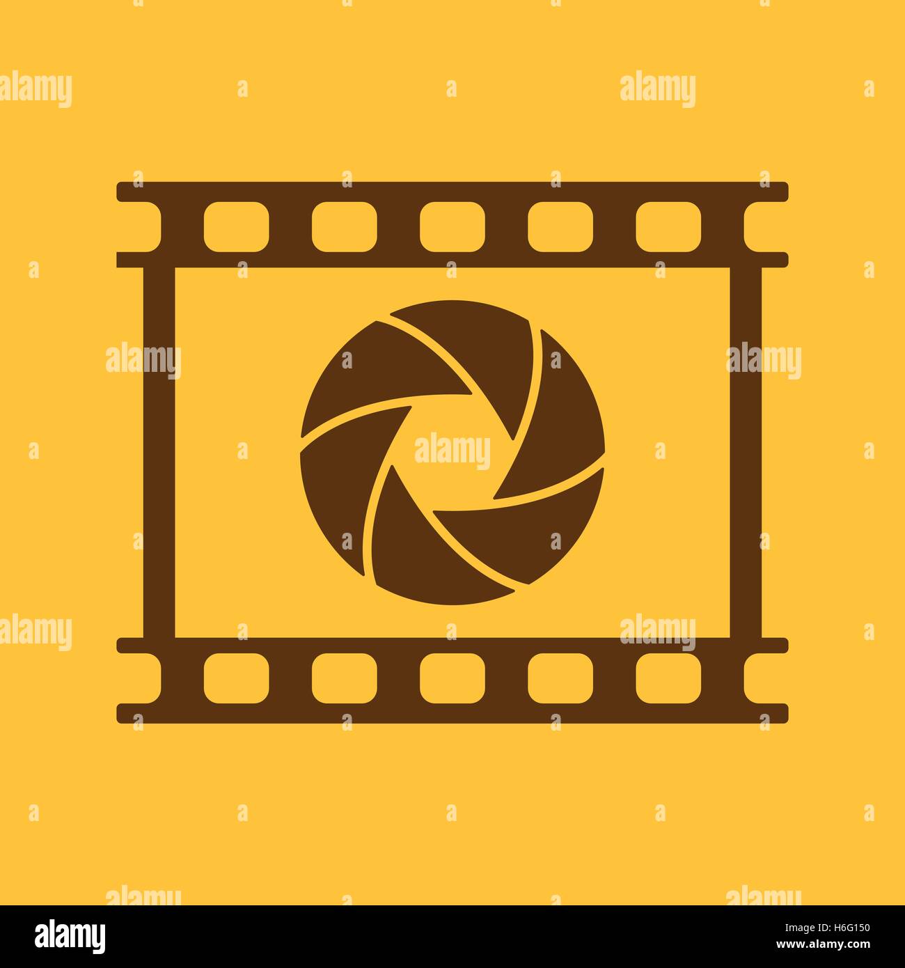 The camera icon. Photo and diaphragm, photographer, film symbol. Flat ...