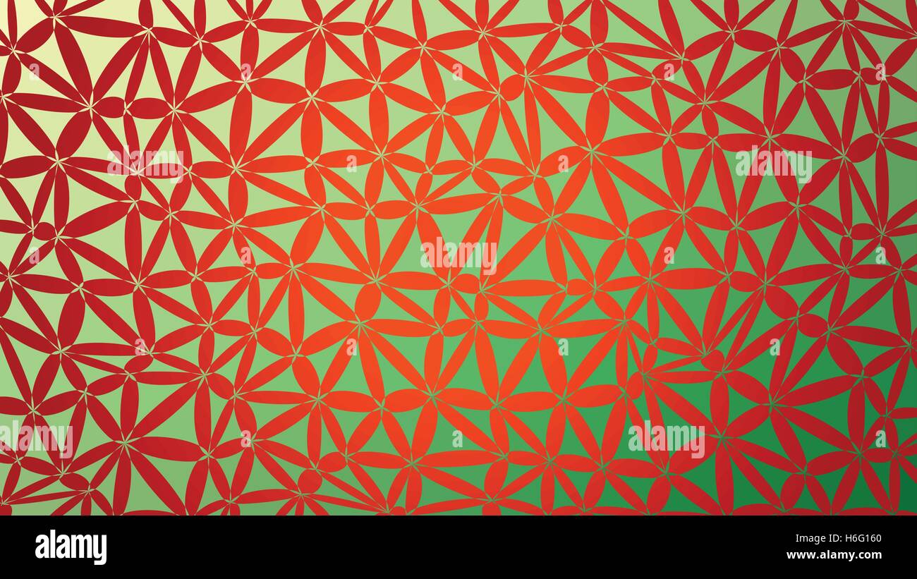 Abstract green and red vector gradient lowploly of many triangles ...
