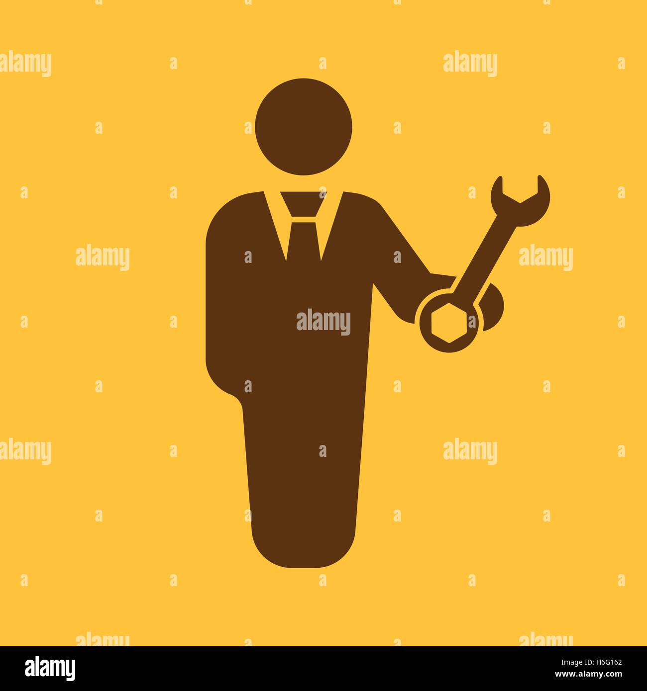 The support icon. Engineer and repair, technician, fixing symbol. Flat ...