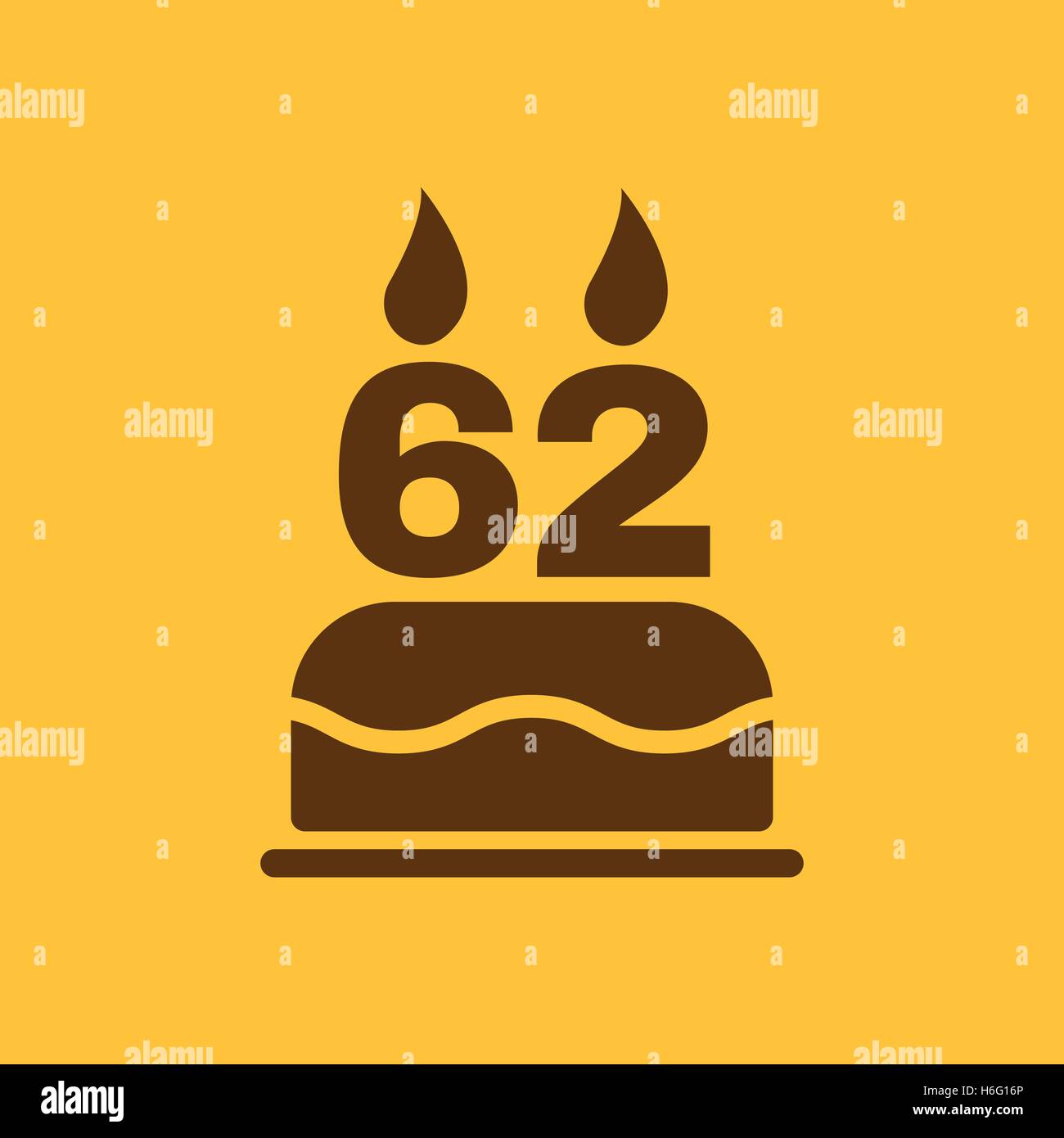 Birthday cake candles number 62 hi-res stock photography and images - Alamy