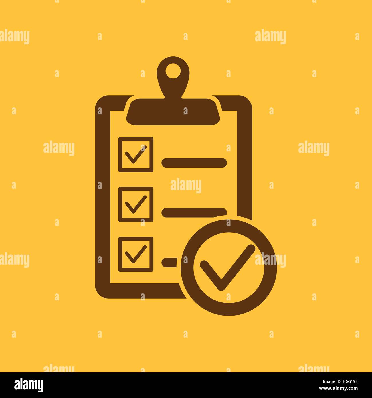 The checklist icon. Clipboard symbol. Flat Vector illustration Stock ... The checklist icon. Clipboard symbol. Flat Vector illustration Stock ...