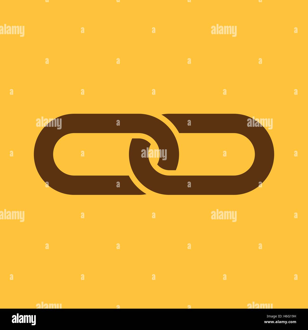 The link icon. Linked and joined, connection, hyperlink, chain symbol ...