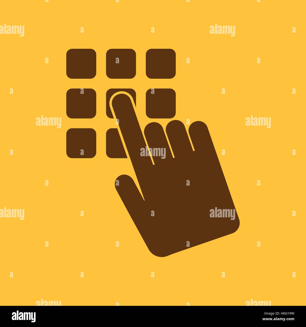 The pin code icon. Password and unlock, access, identification, unlock ...