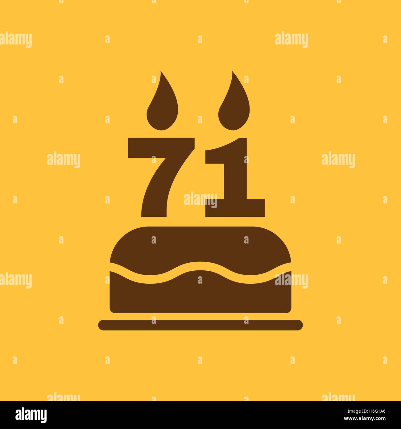Birthday cake candles number 71 Stock Vector Images - Alamy