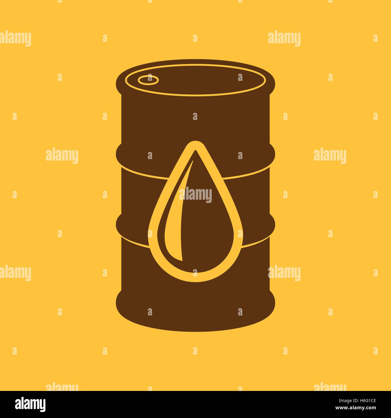 The barrel icon. Cask and oil, gasoline, petrol, benzine symbol. Flat ...