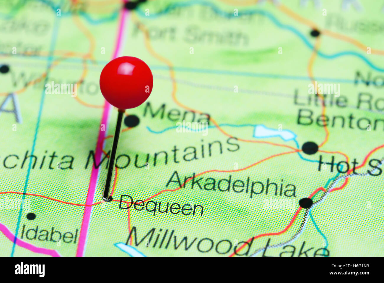 Map of de queen hi-res stock photography and images - Alamy