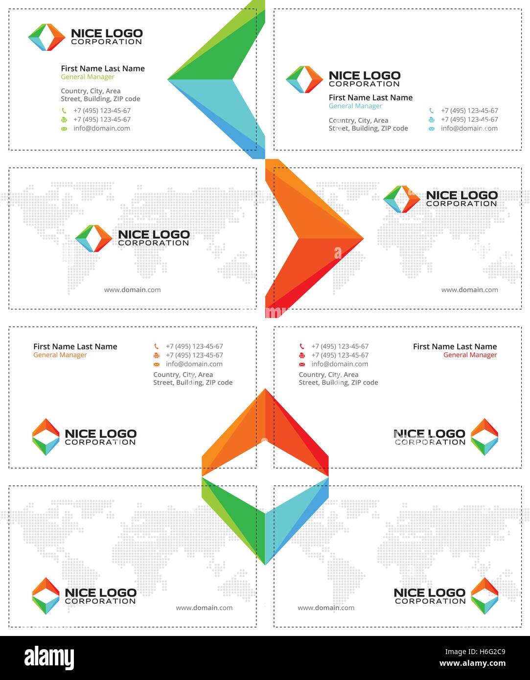 arrows business card light Stock Vector Image & Art - Alamy