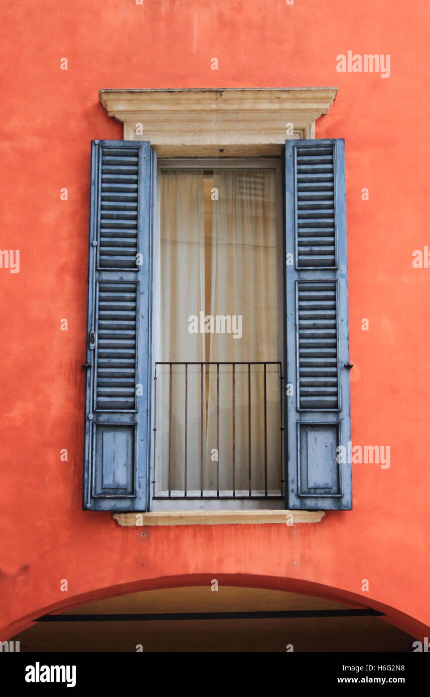 Colourful ancient squared window Stock Photo - Alamy