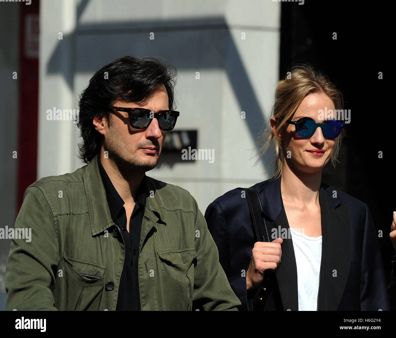 Milano, Eva Riccobono with Matteo Ceccarini and son Leo in the center ...