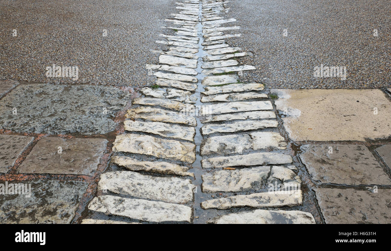 The town road built of paving stone Stock Photo - Alamy