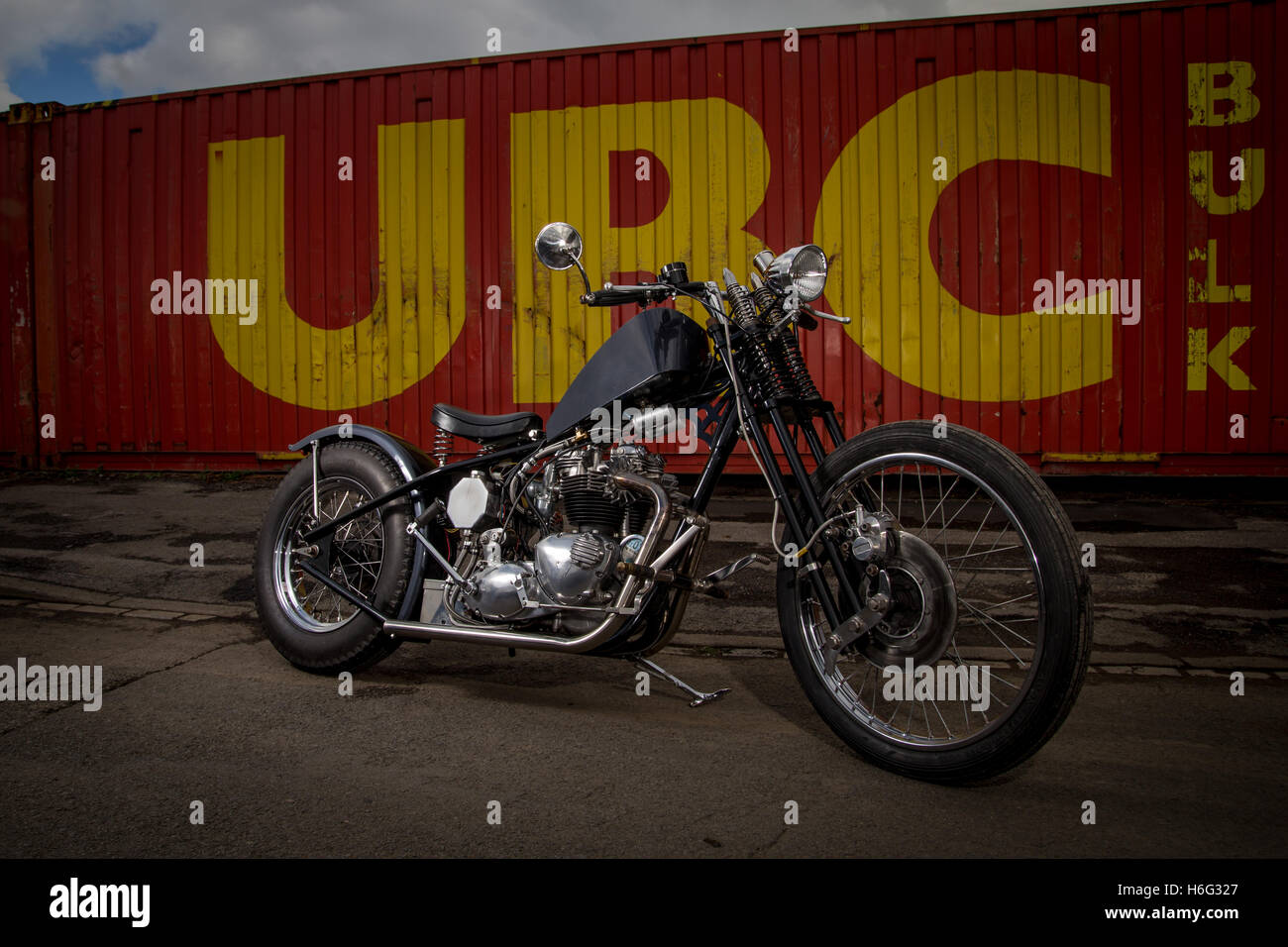 Kev's Self-built vintage motorcycle, one off Triumph Custom Chopper TR6 ...