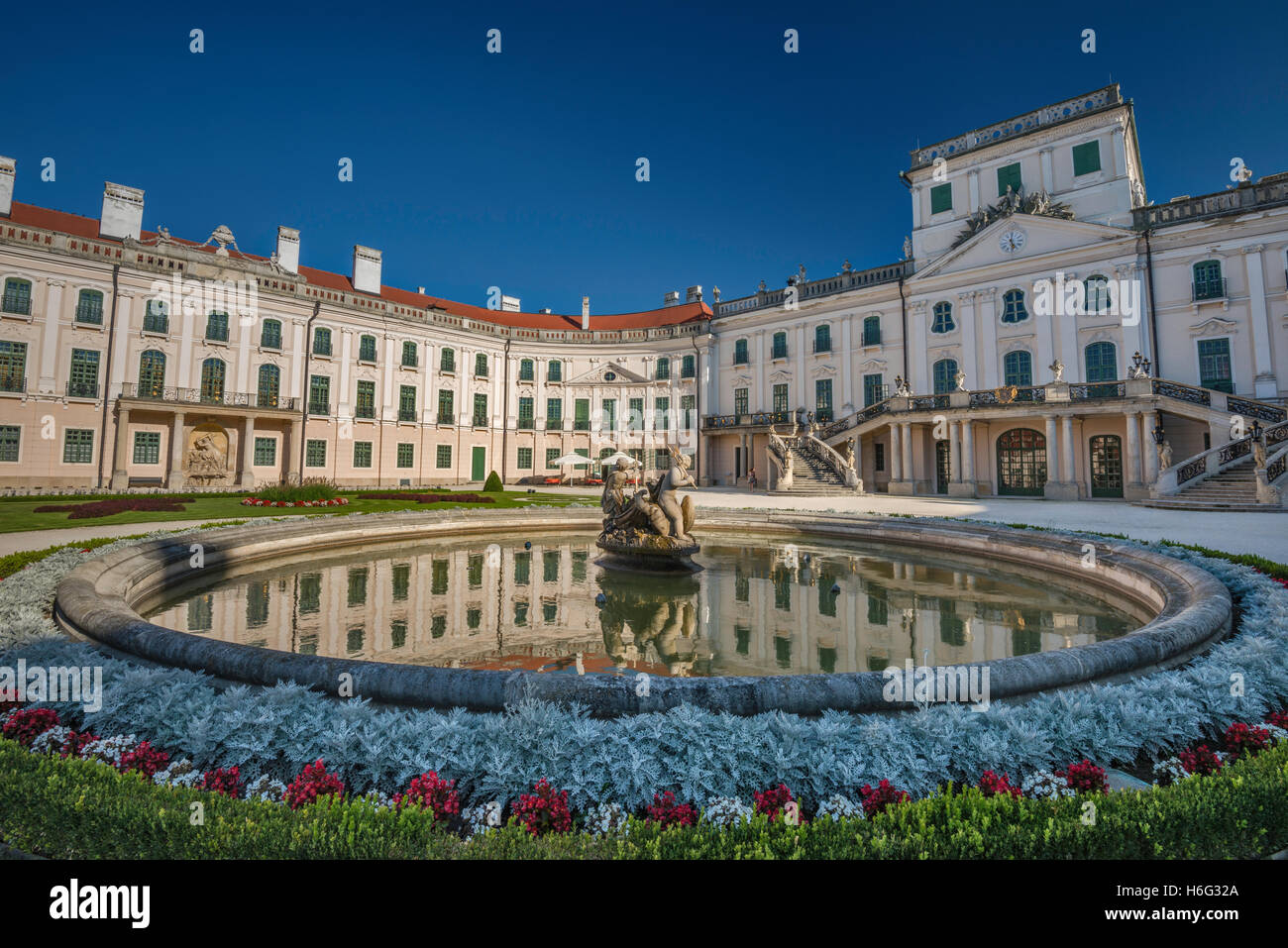 Courtyard of Honour, Eszterhaza Palace aka Esterhazy Palace in Fertod ...