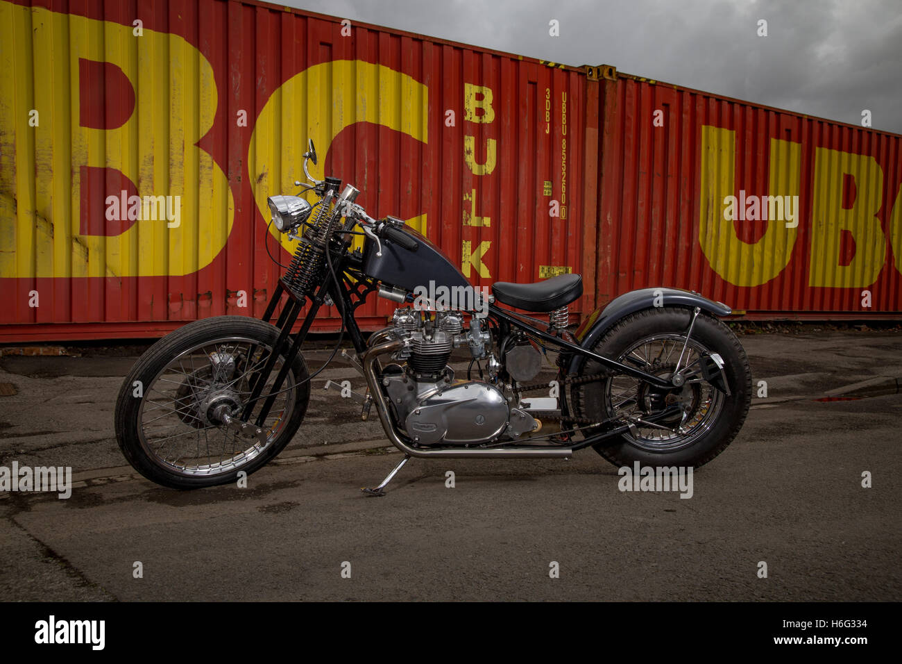 Kev's Self-built vintage motorcycle, one off Triumph Custom Chopper TR6 ...