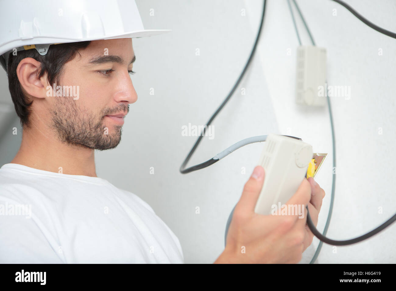 Electrician switch hi-res stock photography and images - Alamy