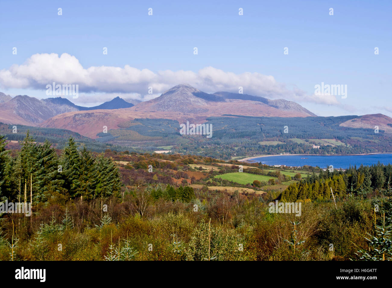 View towards Goatfell, Isle of Arran Stock Photo - Alamy