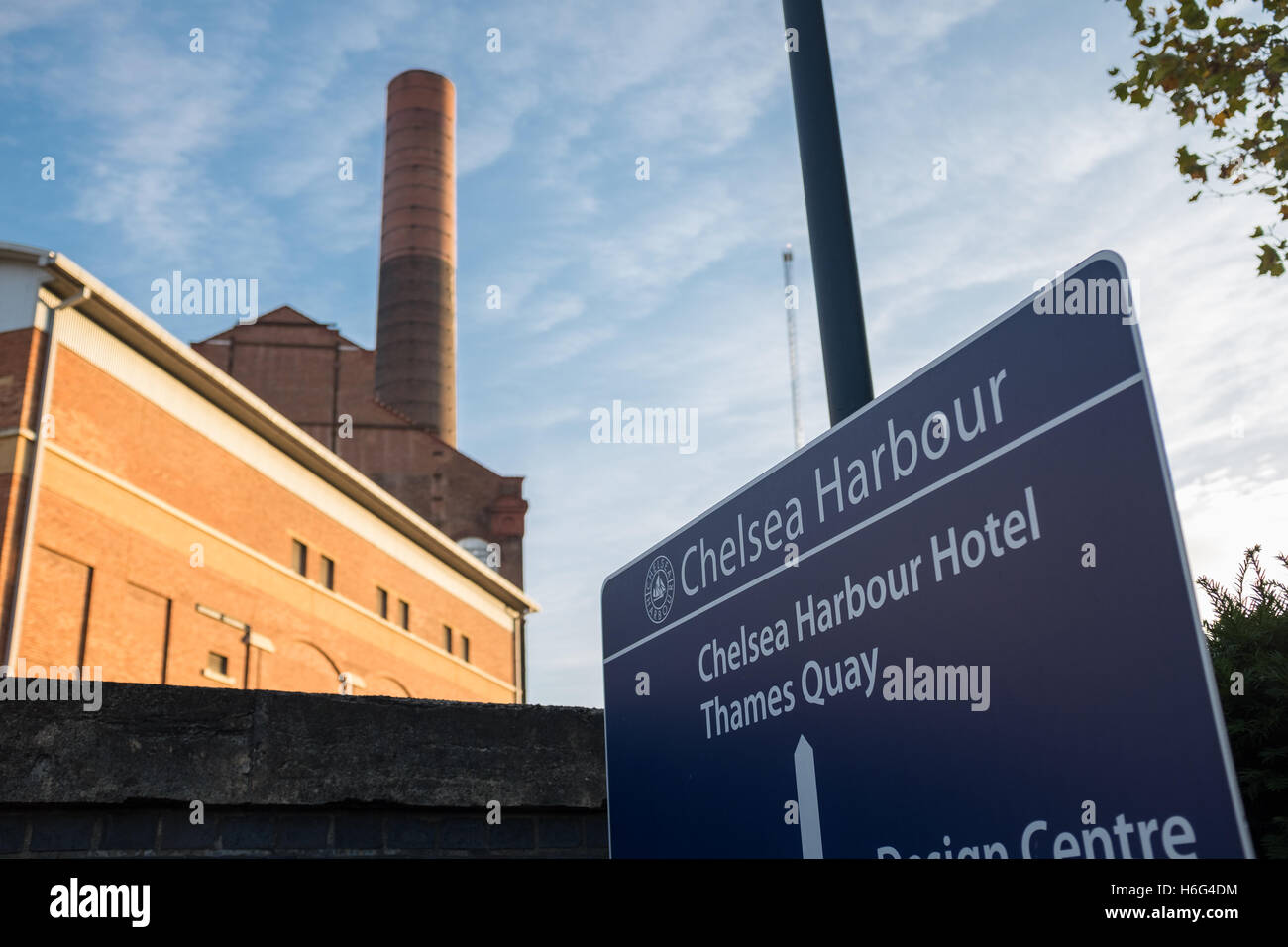 Sign at Chelsea Harbour development in London Stock Photo - Alamy