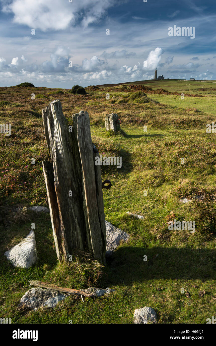 The Old Light on Lundy Island from Rocket Pole Stock Photo - Alamy