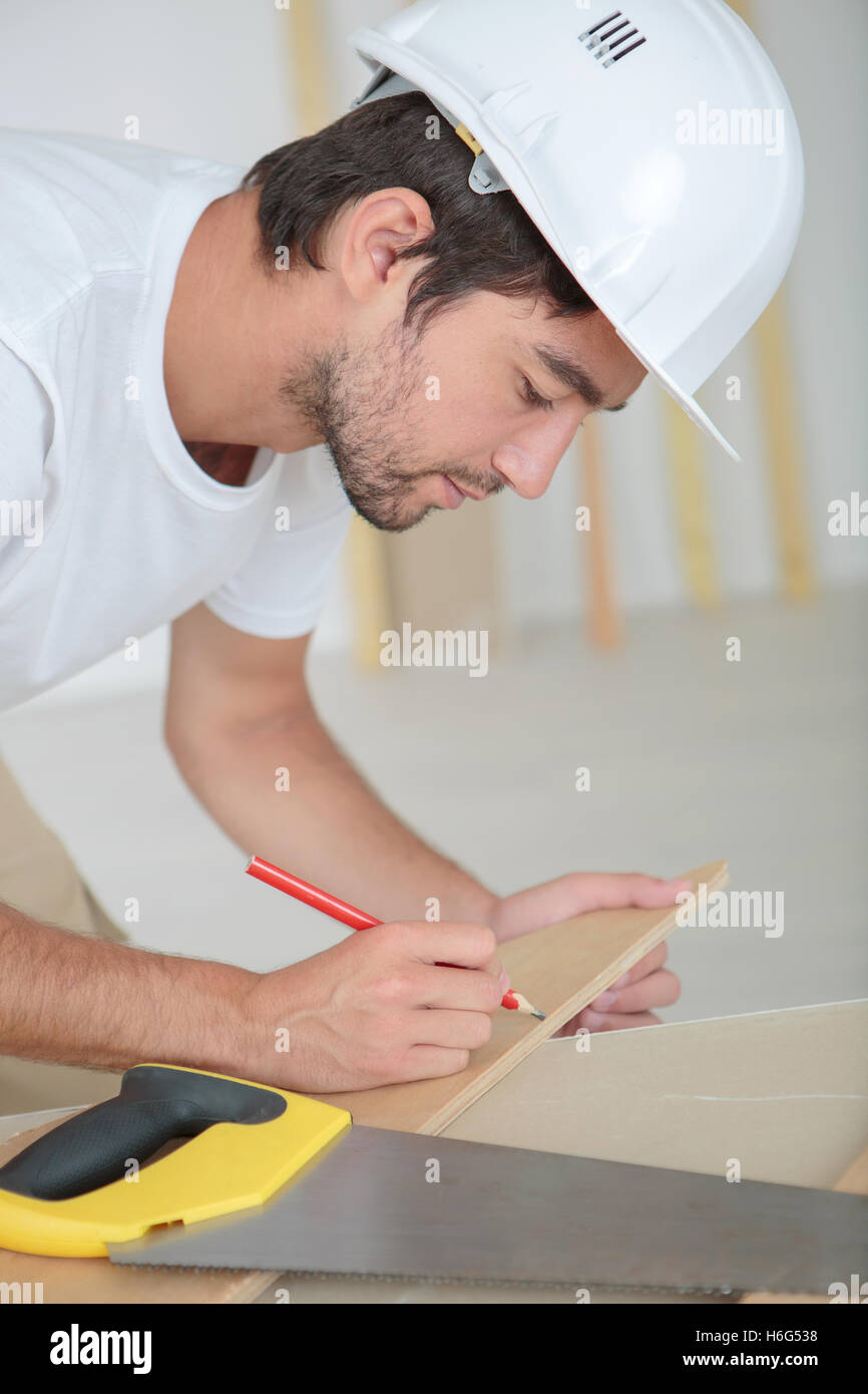 building marking a plywood Stock Photo - Alamy