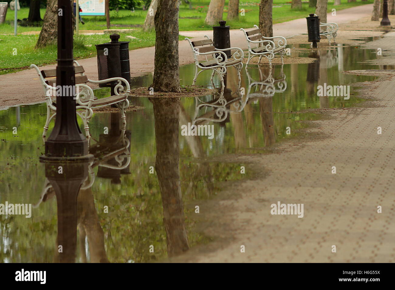 Rainy summer - gloomy days at a holidays resort Stock Photo - Alamy