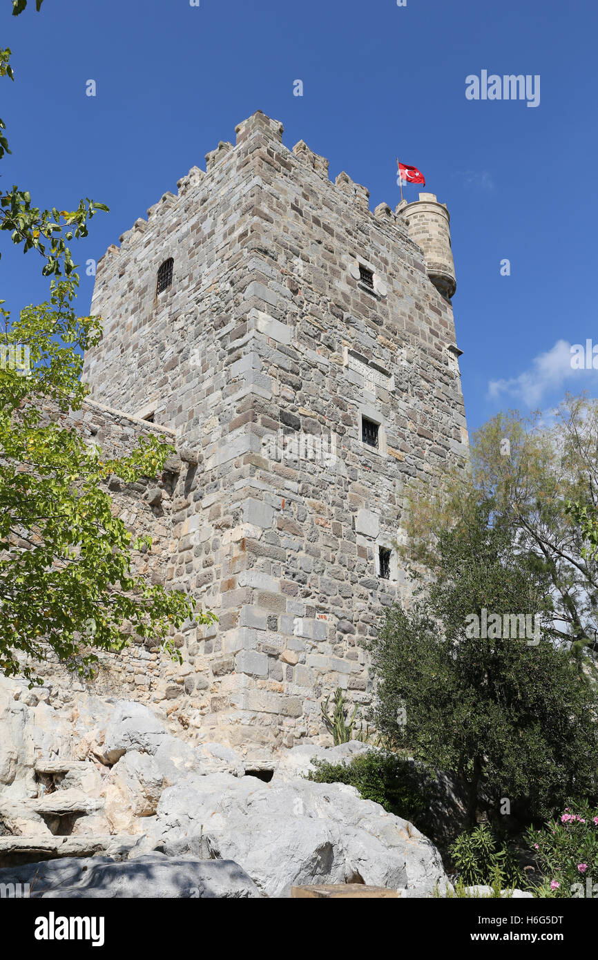 Bodrum Castle in Aegean Coast of Turkey Stock Photo - Alamy