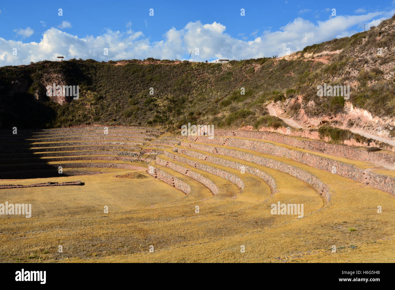 Moray Inca ruins agricultural site in the Sacred Valley of Peru ...