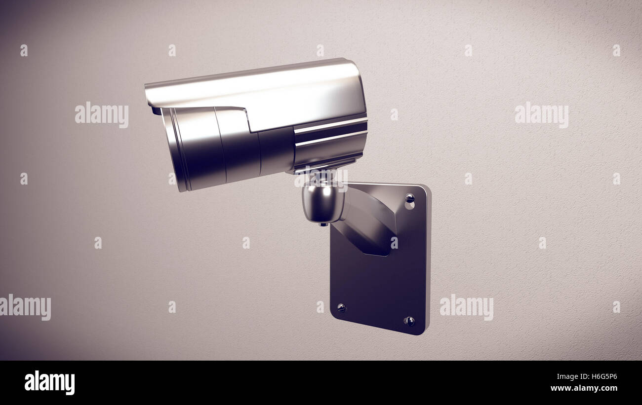 3D rendering of Security CCTV camera. Big Brother Concept Stock Photo ...