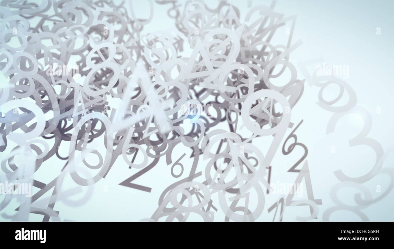 Abstract background with numbers. Concept. Depth of field Stock Photo ...