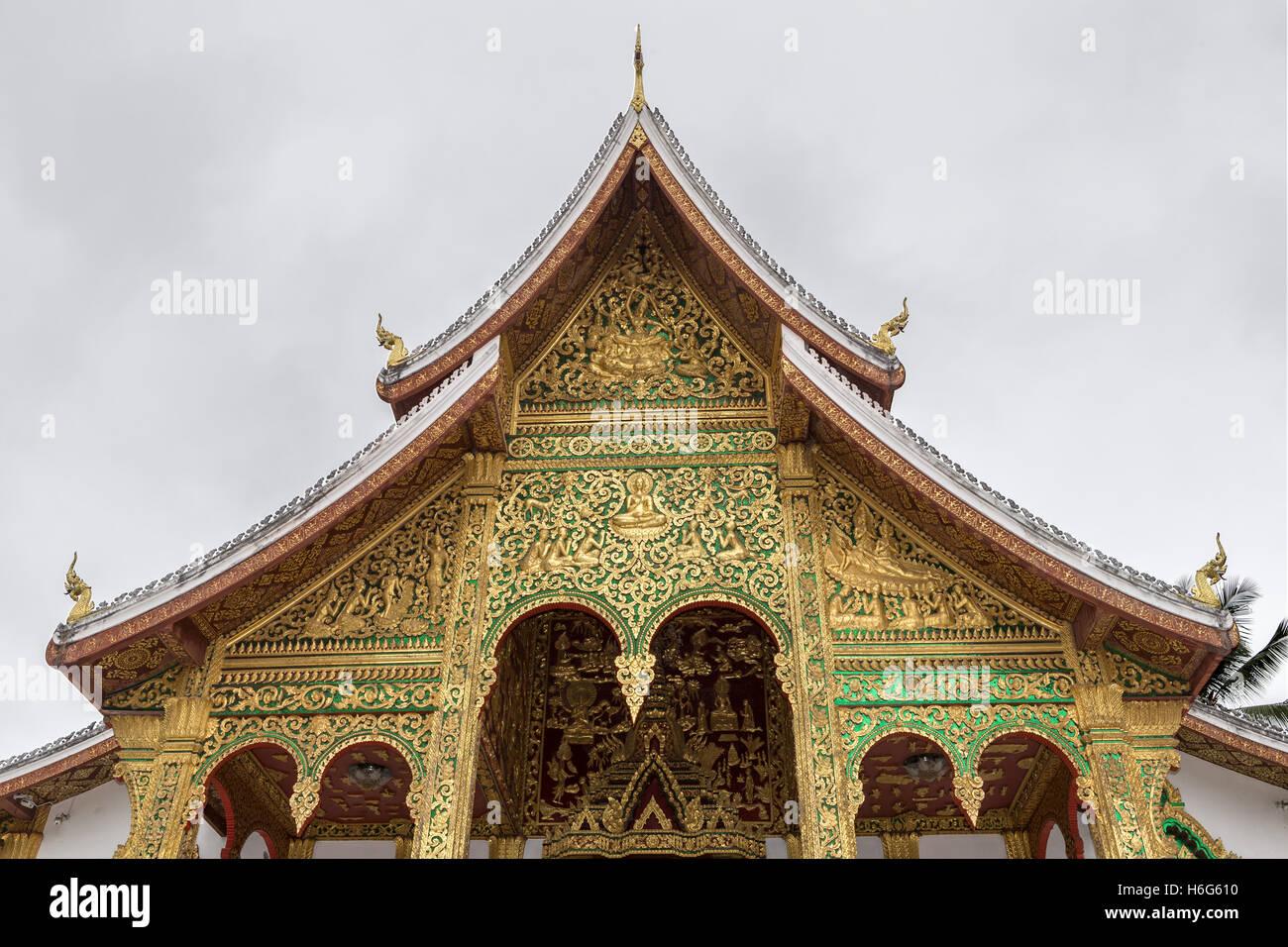 Temple, Haw Pha Bang, aka Ho Pha Bang, Royal or Palace Chapel, Luang ...