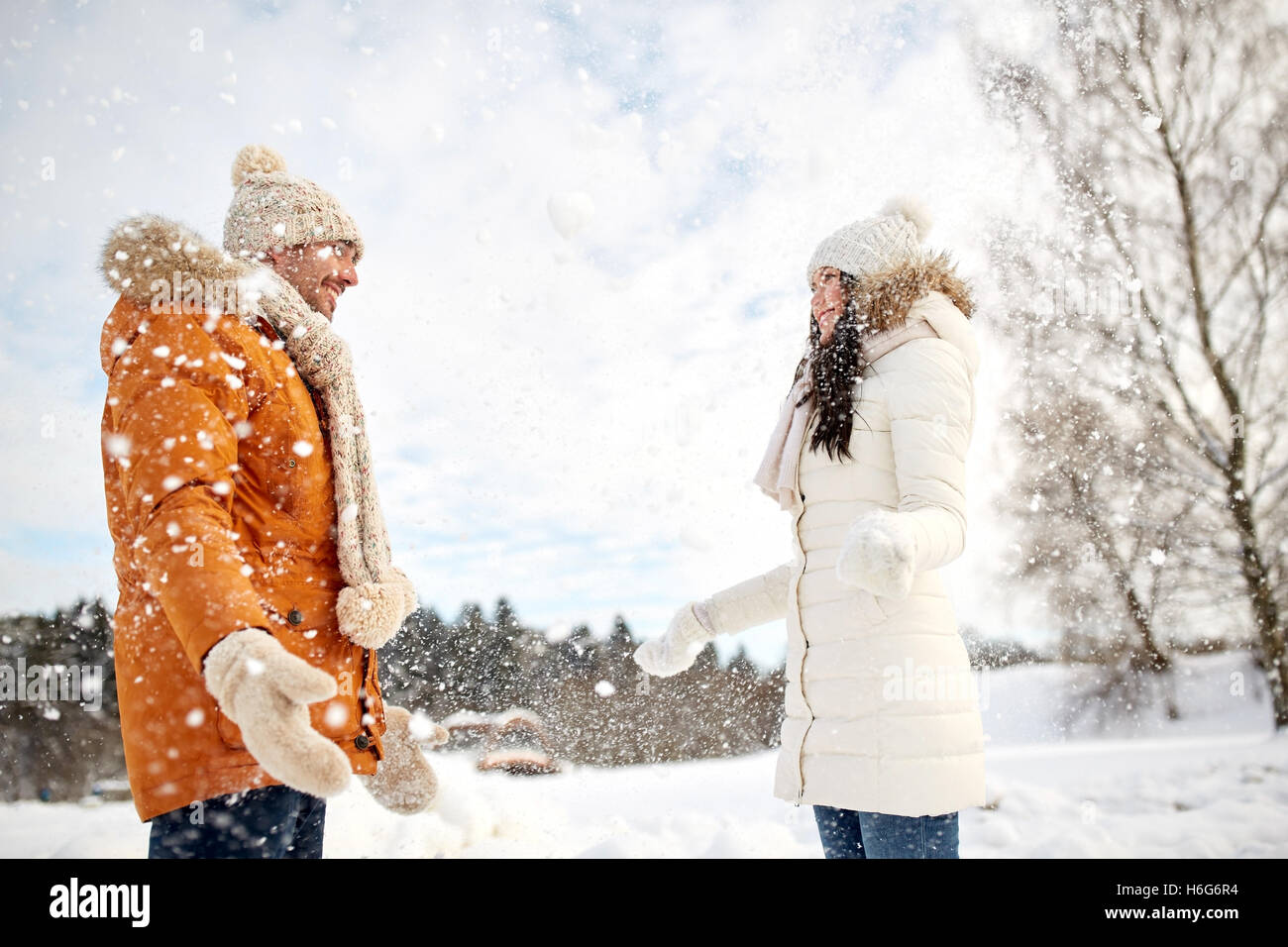Happy snow hi-res stock photography and images - Alamy