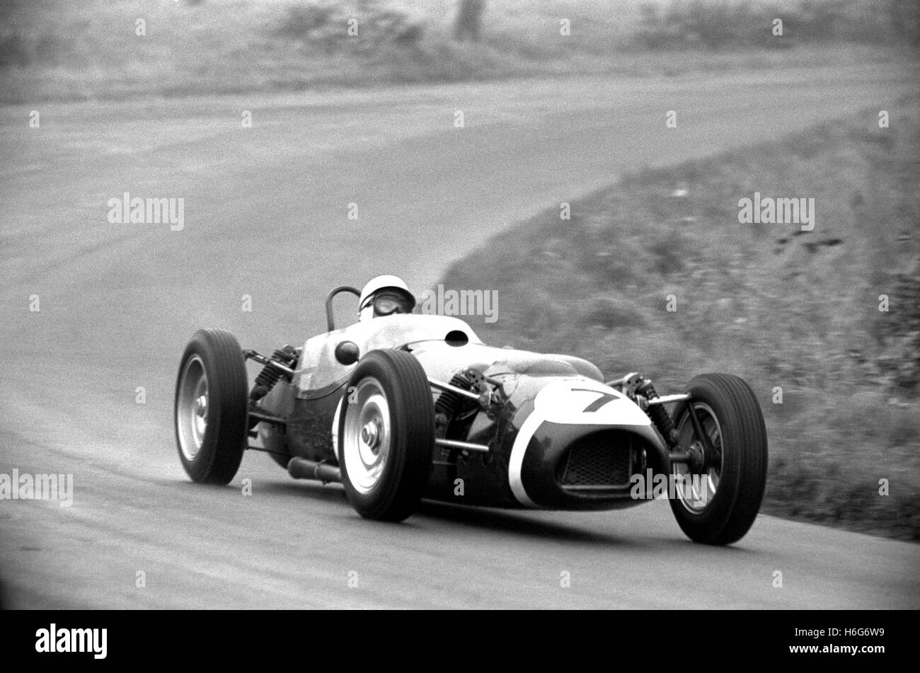 Moss in a Ferguson P99 at 1st Oulton Park Gold Cup 1961 Stock Photo - Alamy