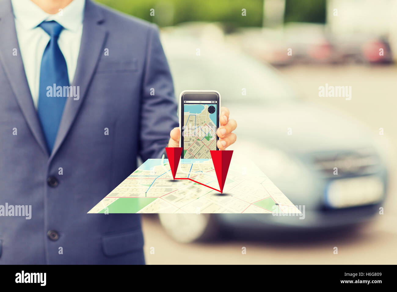 Business man car advert hi-res stock photography and images - Alamy