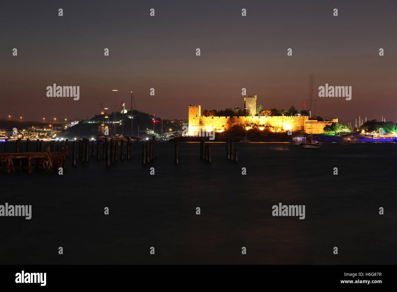 Bodrum Castle in Aegean Coast of Turkey Stock Photo - Alamy