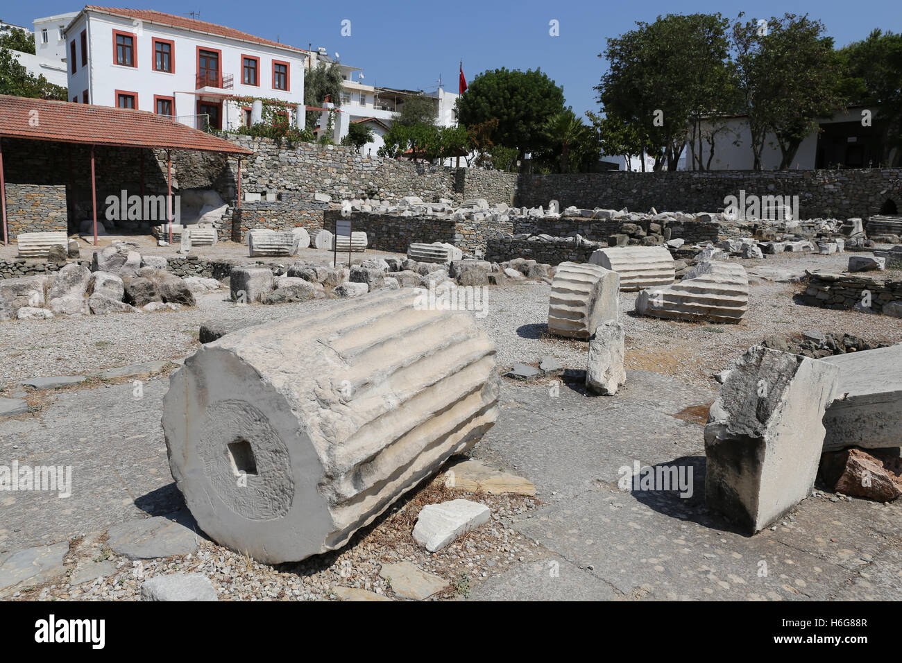 Mausoleum at Halicarnassus in Bodrum Town, Turkey Stock Photo - Alamy