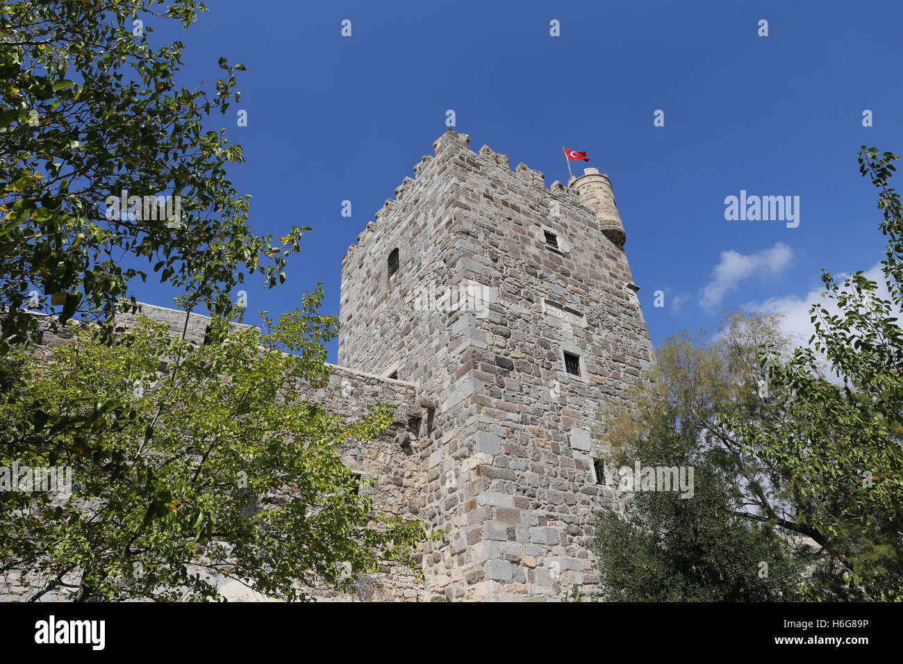 Bodrum Castle in Aegean Coast of Turkey Stock Photo - Alamy