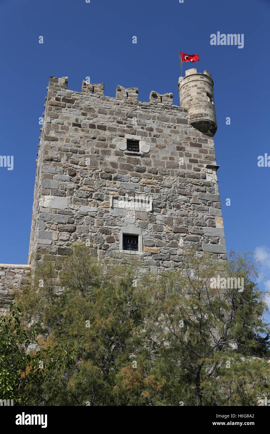 Bodrum Castle in Aegean Coast of Turkey Stock Photo - Alamy