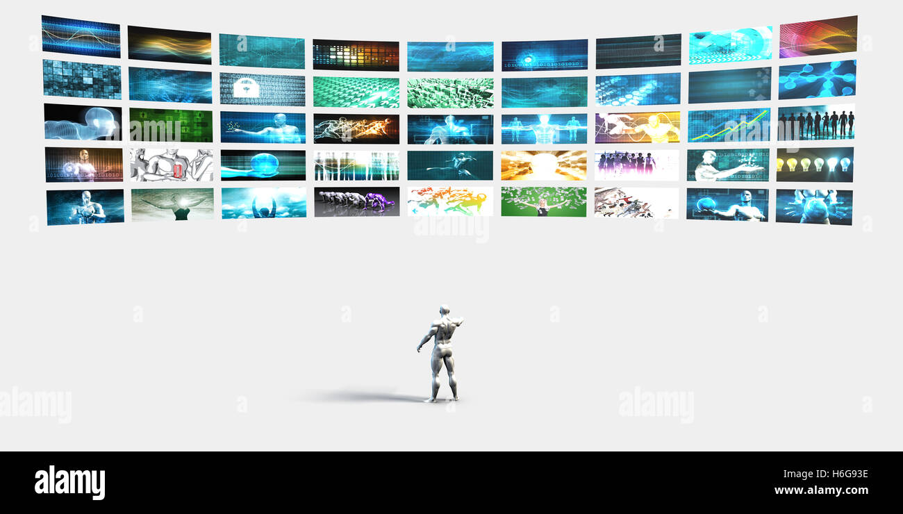 Entertainment Background with Wall of Videos and Screens or Tvs Stock ...