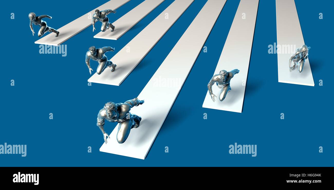 Excellence Concept with Team of Business People Running Together Stock ...