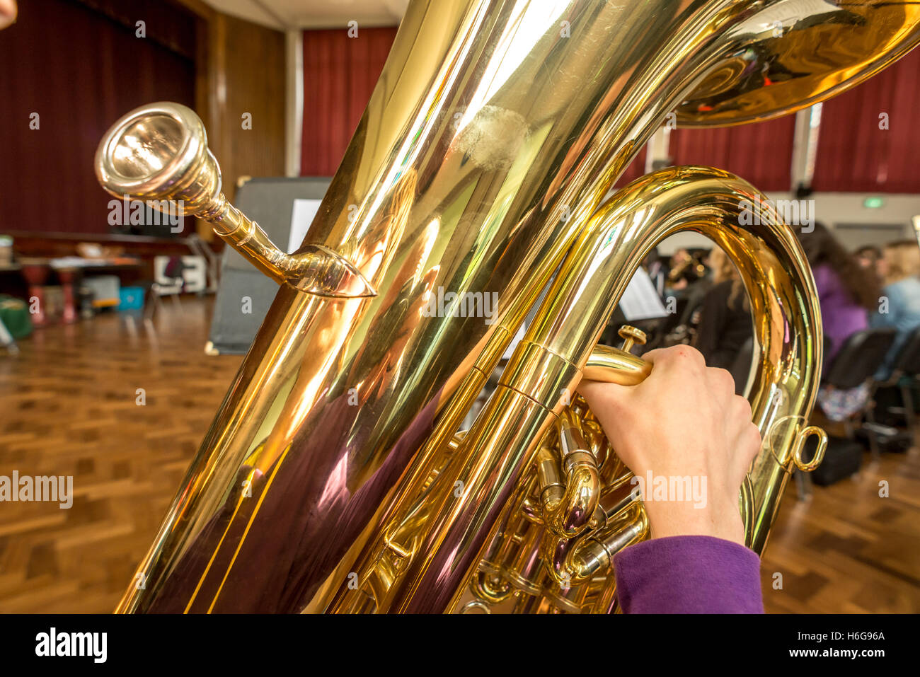 Close-up details of musical instruments being played Stock Photo - Alamy