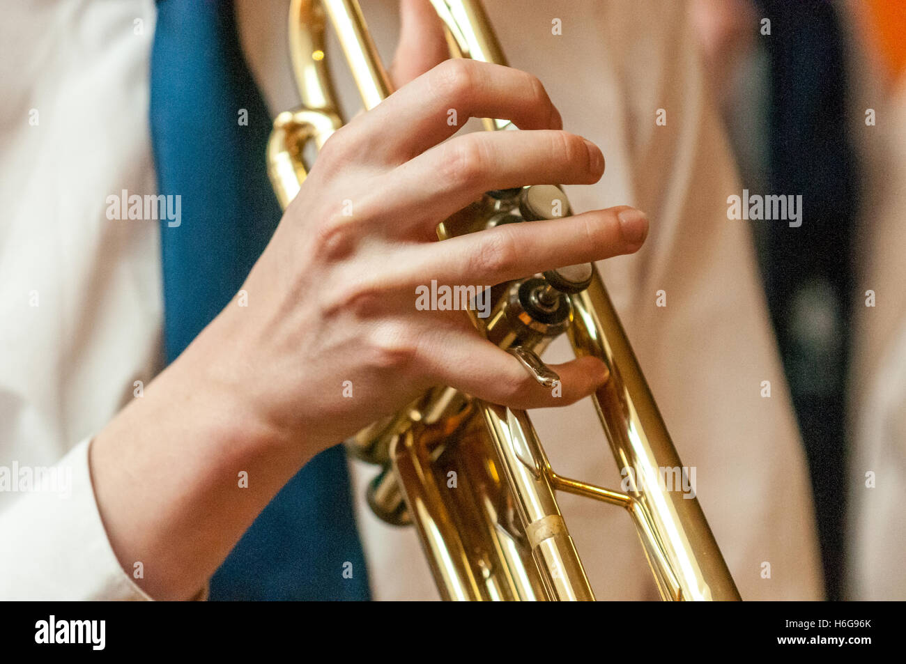 Close-up details of musical instruments being played Stock Photo - Alamy