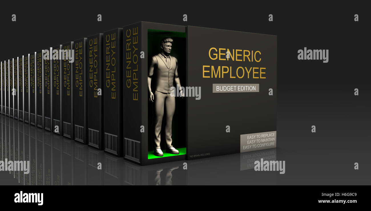 Generic Employee Endless Supply of Labor in Job Market Concept Stock ...