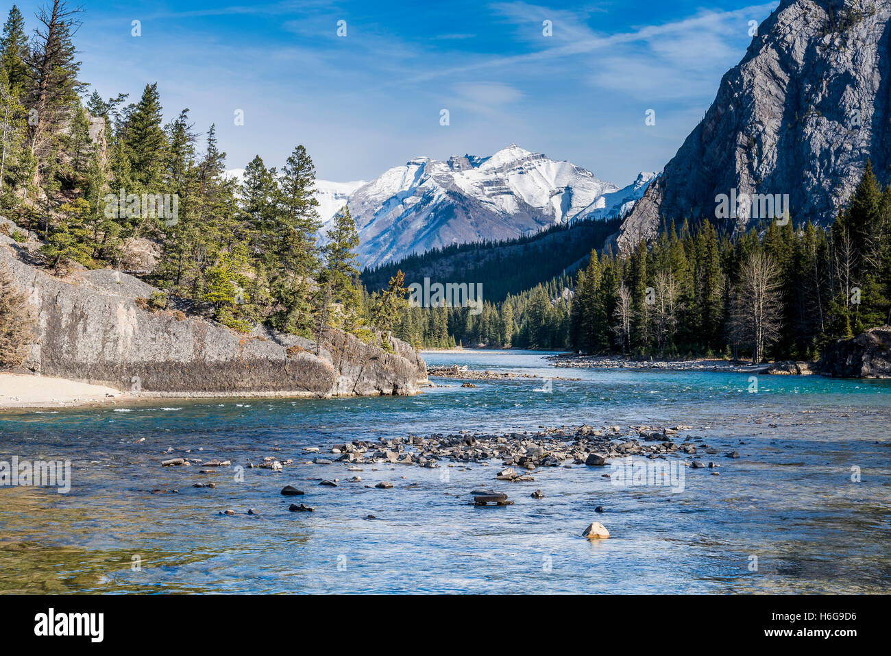 Bow River, Banff National Park, Alberta, Canada Stock Photo - Alamy
