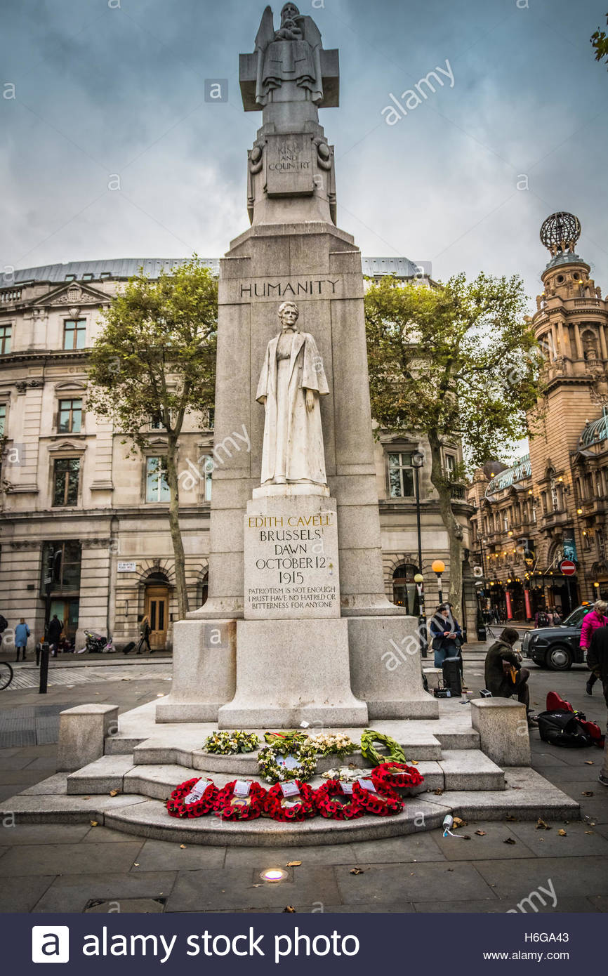 Statue George Frampton Edith Cavell High Resolution Stock Photography ...