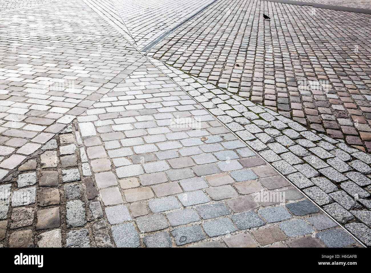 attractive pattern of cobblestone pavement in the city Stock Photo - Alamy