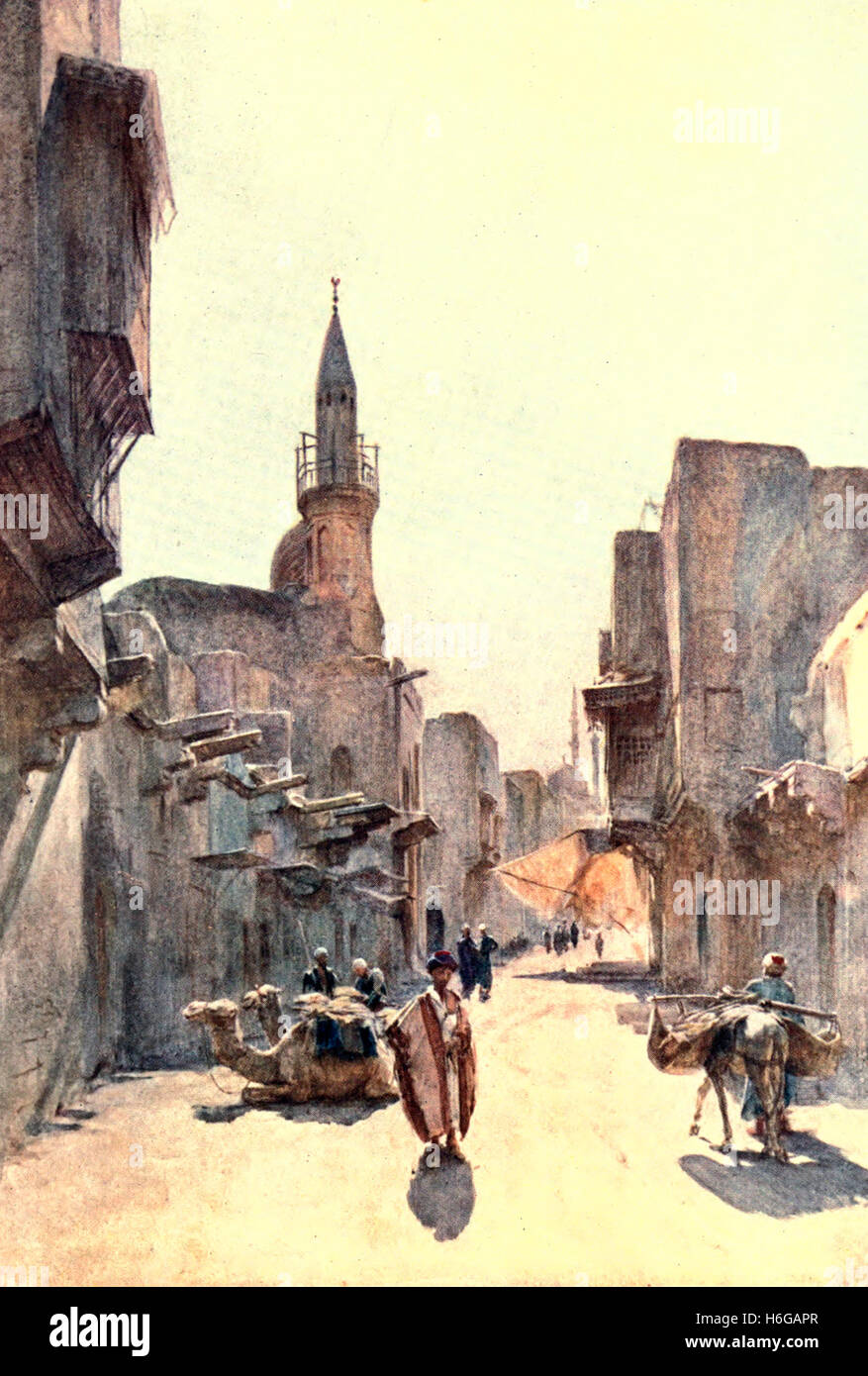 A Street near the Citadel, Cairo, Egypt, circa 1900 Stock Photo - Alamy