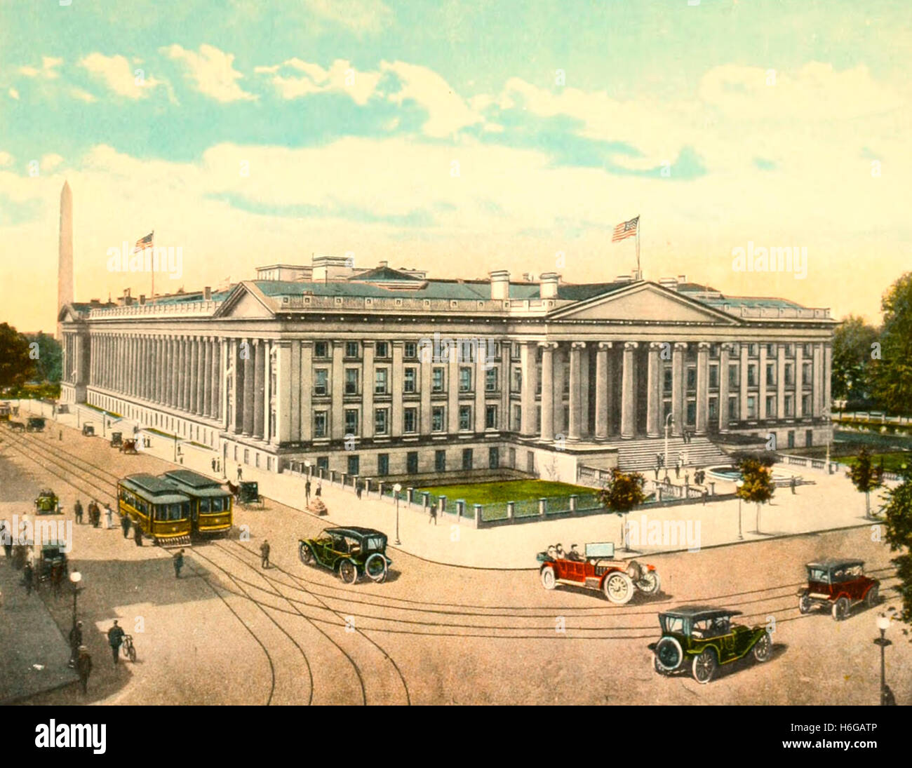 United States Treasury Building, Washington, DC, circa 1918 Stock Photo ...