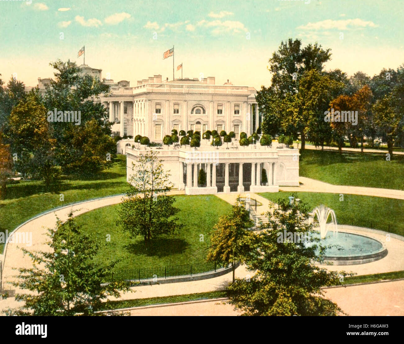White House, East Entrance, circa 1918 Stock Photo - Alamy